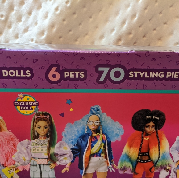 Barbie | Toys | Barbie Extra 5doll Set W 7 Styling Pieces 6 Pets Age 3 ...